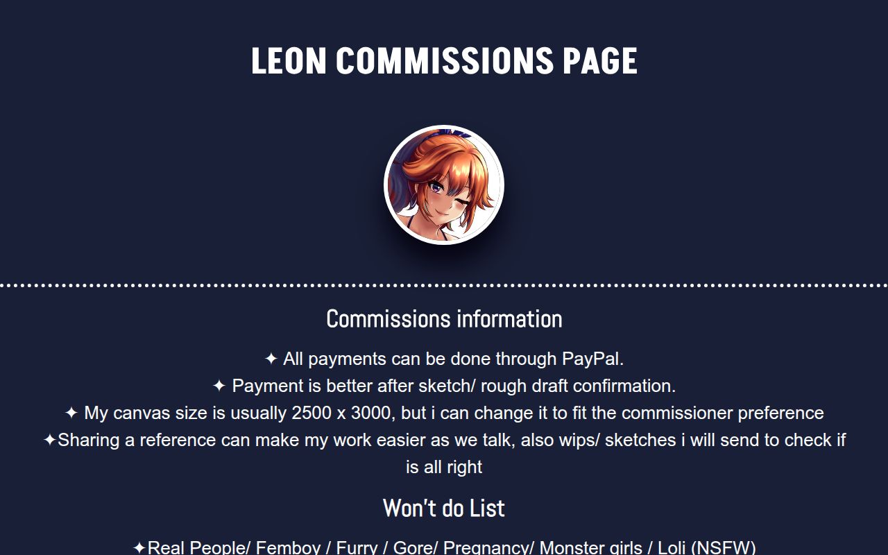 Leon Commissions